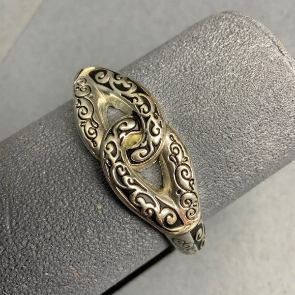 True | Jewelry | True Intertwined Bracelet Silver And Black Antiqued ...
